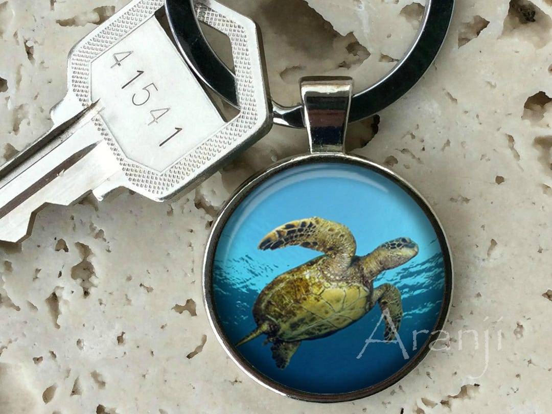 Sea Turtle Keychain, Key Chain, Key Ring, Key Fob, Turtle Keychain ...