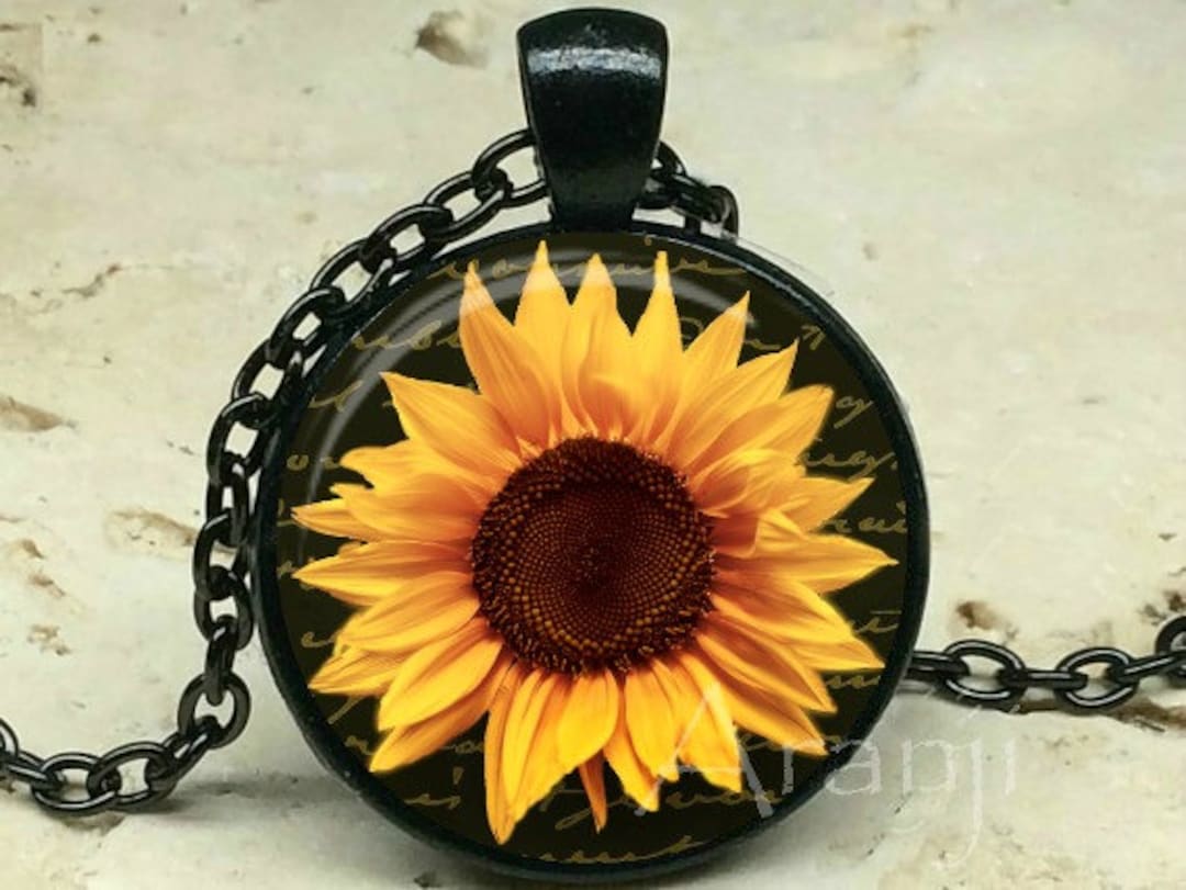 Sunflowers, Sunflower Pendant, Sunflower Necklace, Sunflower Jewelry ...