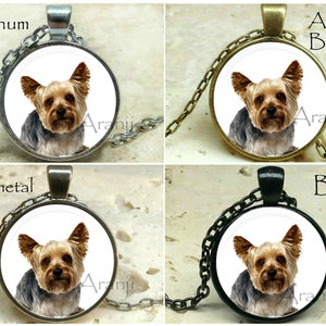 Yorkie Art Pendant, Yorkie Necklace, Puppy Pendant, Dog Pendant ...