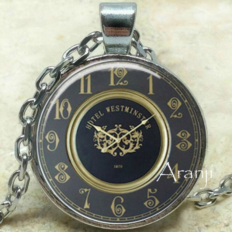 Clock Necklace - Etsy