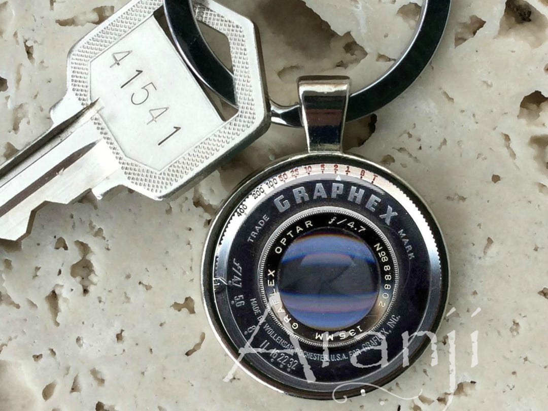 Vintage Camera Lens Keychain, Key Chain, Key Ring, Key Fob, Camera Lens ...