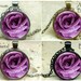 Purple Rose Necklace, Purple Rose Pendant, Rose Necklace, Rose Jewelry ...