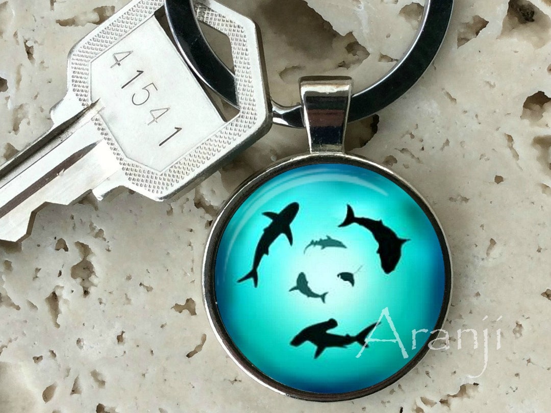 Shark Keychain, Key Chain, Key Ring, Key Fob, Shark Keychain, Shark Key ...