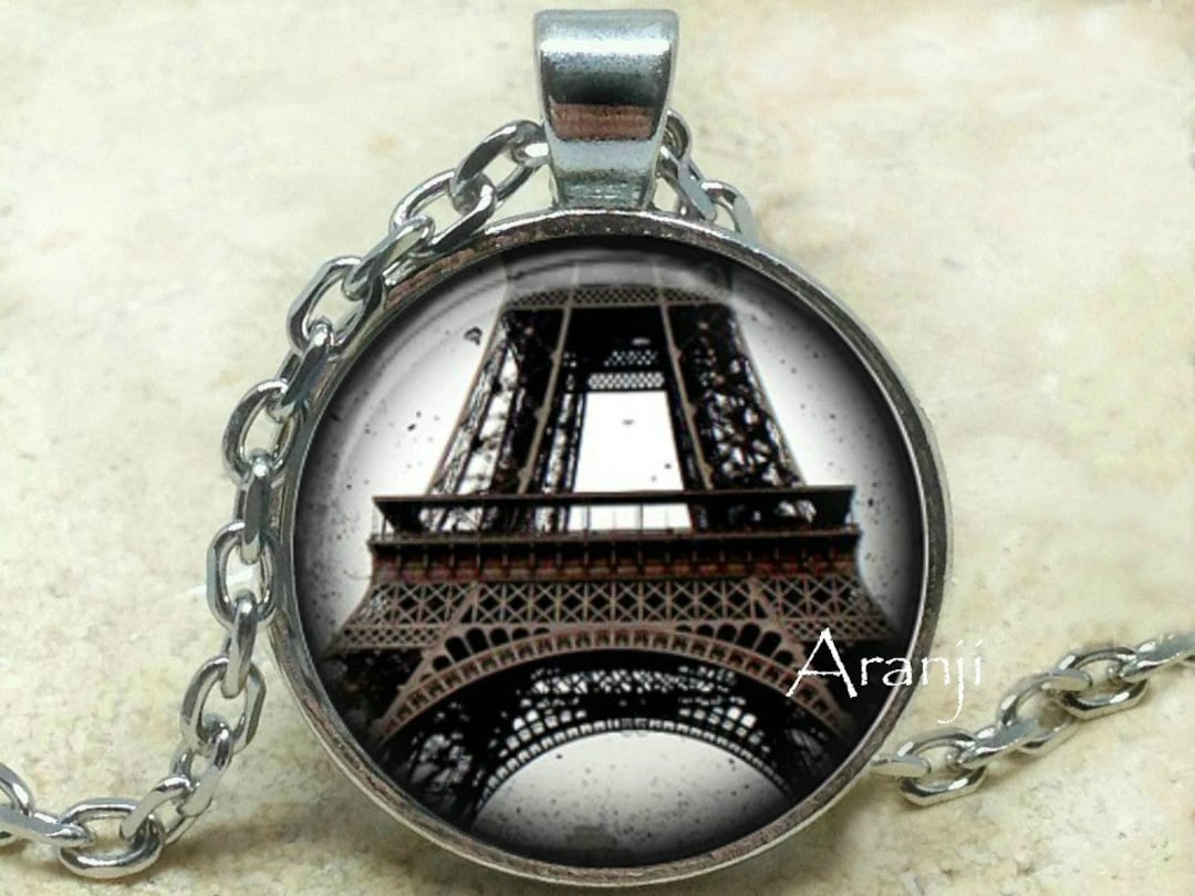 Eiffel Tower Art Pendant, Paris Necklace, Eiffel Tower Necklace, Eiffel ...