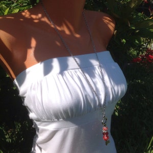 Bright Red Key Necklace, Red Key Pendant, Key Necklace, Key Pendant ...