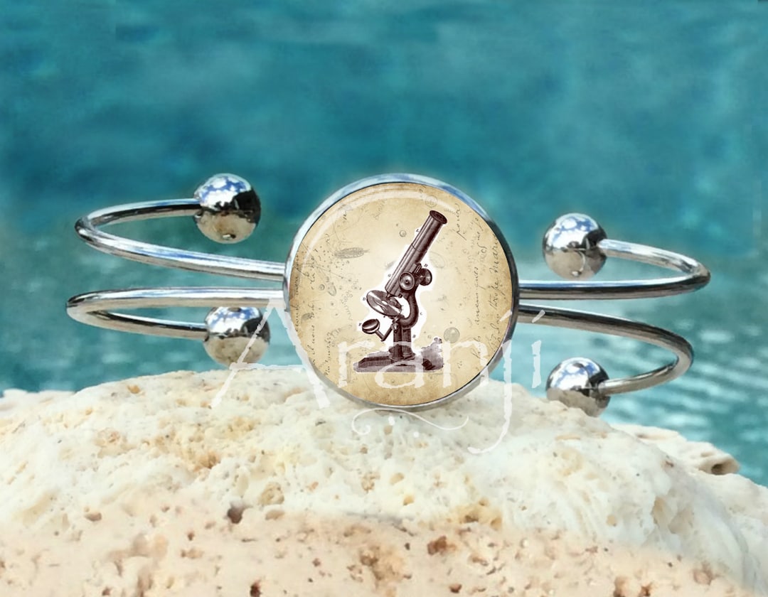 Antique Microscope Bracelet, Microscope Cuff, Microscope Jewelry ...