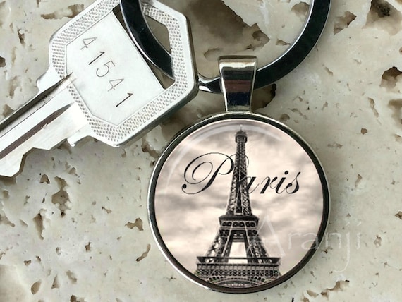 Paris keychain key chain key ring key fob Eiffel tower | Etsy