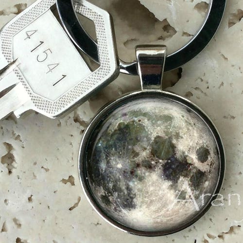Full Moon Keychain Key Chain Key Ring Key Fob Moon - Etsy