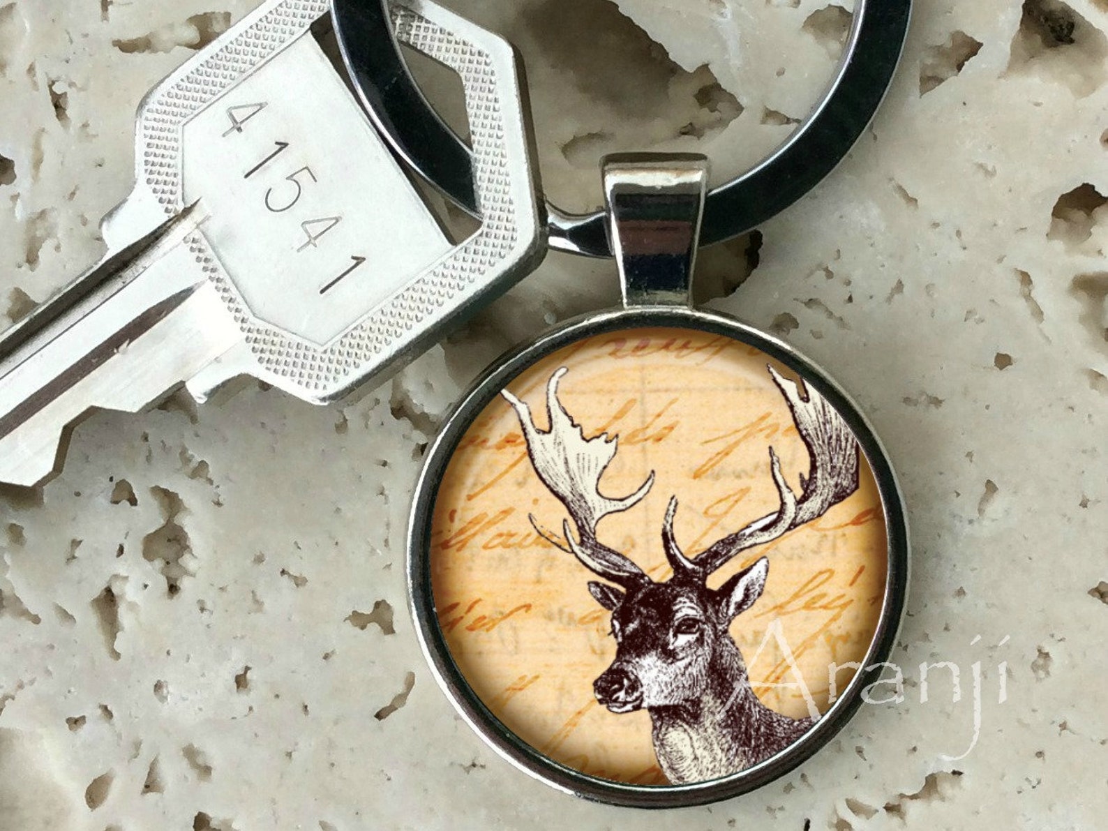 Deer Keychain Key Chain Key Ring Key Fob Woodland Animal - Etsy