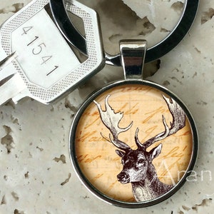 Deer Keychain, Key Chain, Key Ring, Key Fob, Woodland Animal Keychain ...