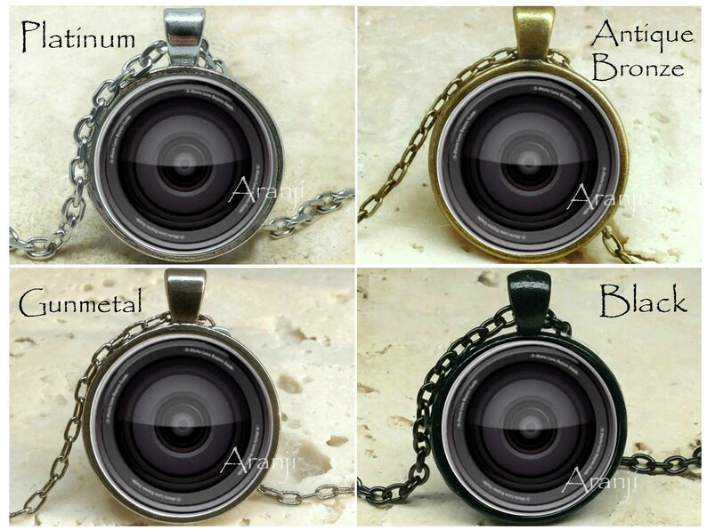 Camera Lens Art Pendant, Camera Necklace, Camera Jewelry, Photographer ...
