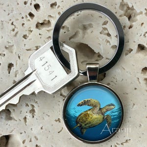 Sea Turtle Keychain, Key Chain, Key Ring, Key Fob, Turtle Keychain ...