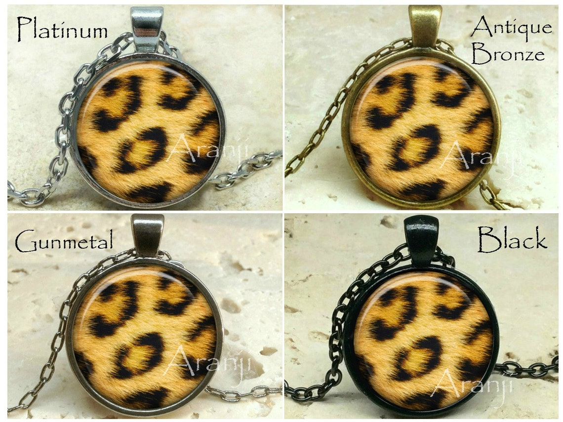 Leopard Print Art Pendant Leopard Print Necklace Leopard - Etsy