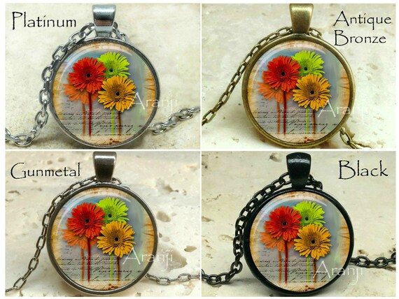 Gerbera daisy necklace store