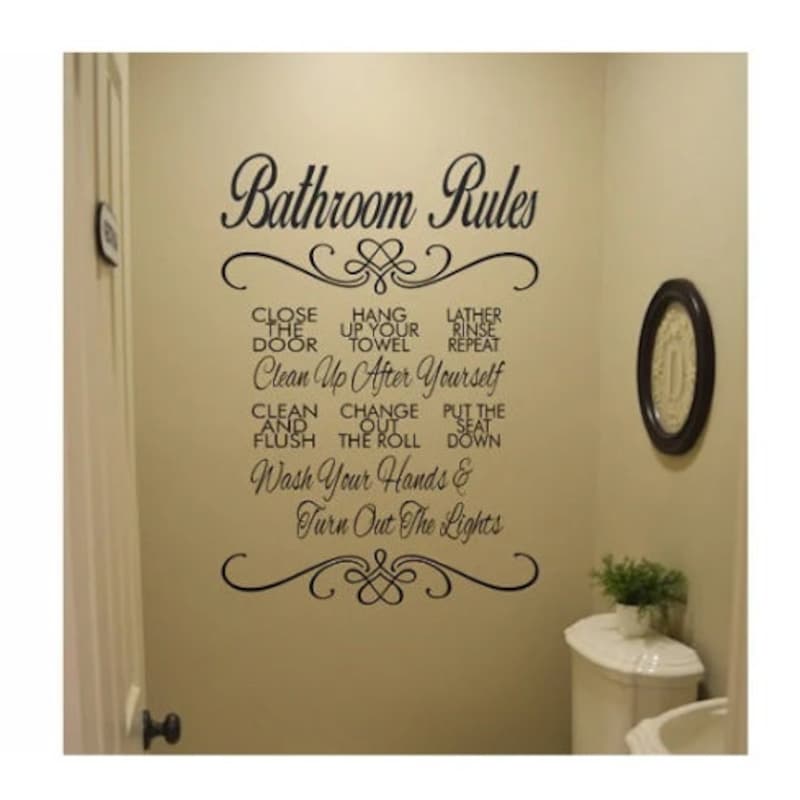 Bathroom Sticker - Etsy