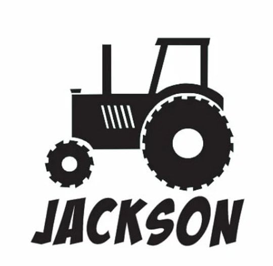 Personalized Tractor Wall Decal - Boy or Girl You Customize the Name ...