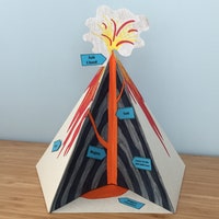 Volcano Template, Volcano Craft for Kids, Volcano Craft for Children ...