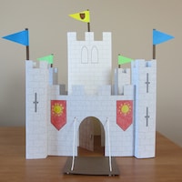 DIY Papercraft Castle Favor, Lowpoly Castle, Printable Castle Favour ...