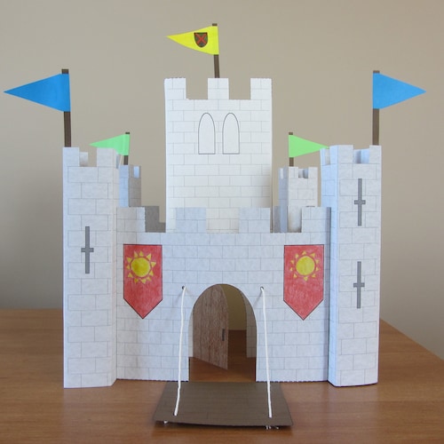 Castle Printable Papercraft - Etsy