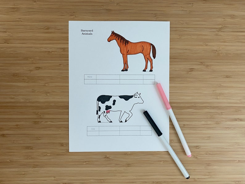 Barn & Animals Printable Papercraft - Etsy