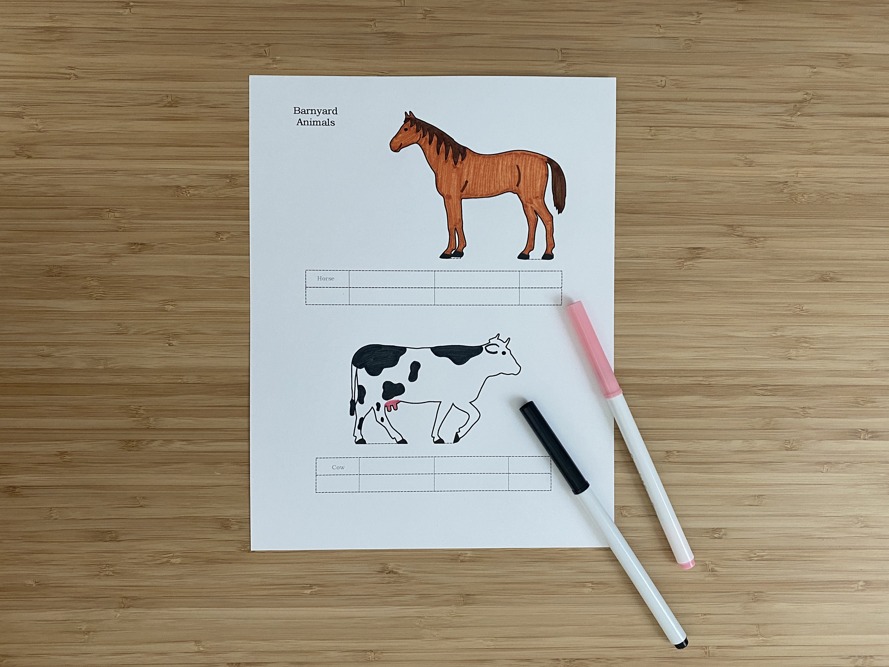 Barn & Animals Printable Papercraft - Etsy Canada
