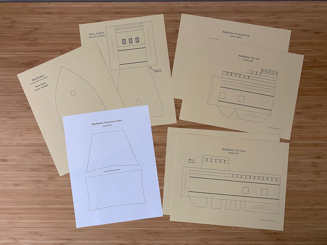 Mayflower Printable Papercraft - Etsy