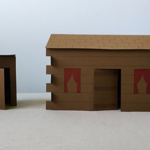 Log Cabin & Outhouse Printable Papercraft - Etsy