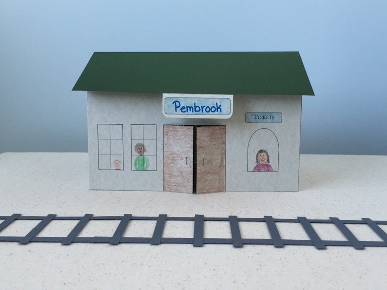 Train Station Printable Papercraft | Etsy