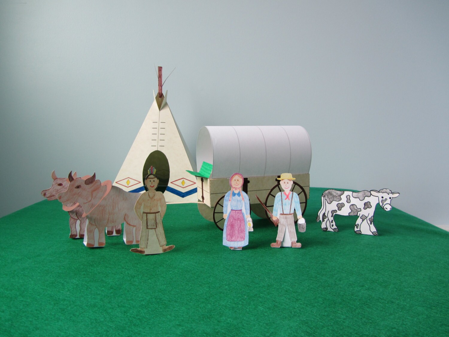 Covered Wagon Printable Papercraft - Etsy