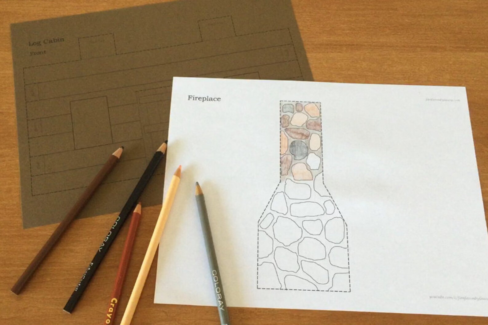 Log Cabin & Outhouse Printable Papercraft | Etsy