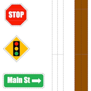 Truck & Signs Printable Papercraft - Etsy