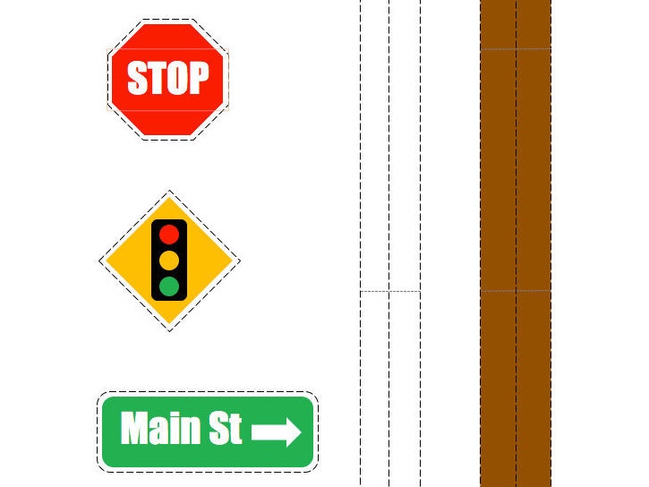 Truck & Signs Printable Papercraft - Etsy