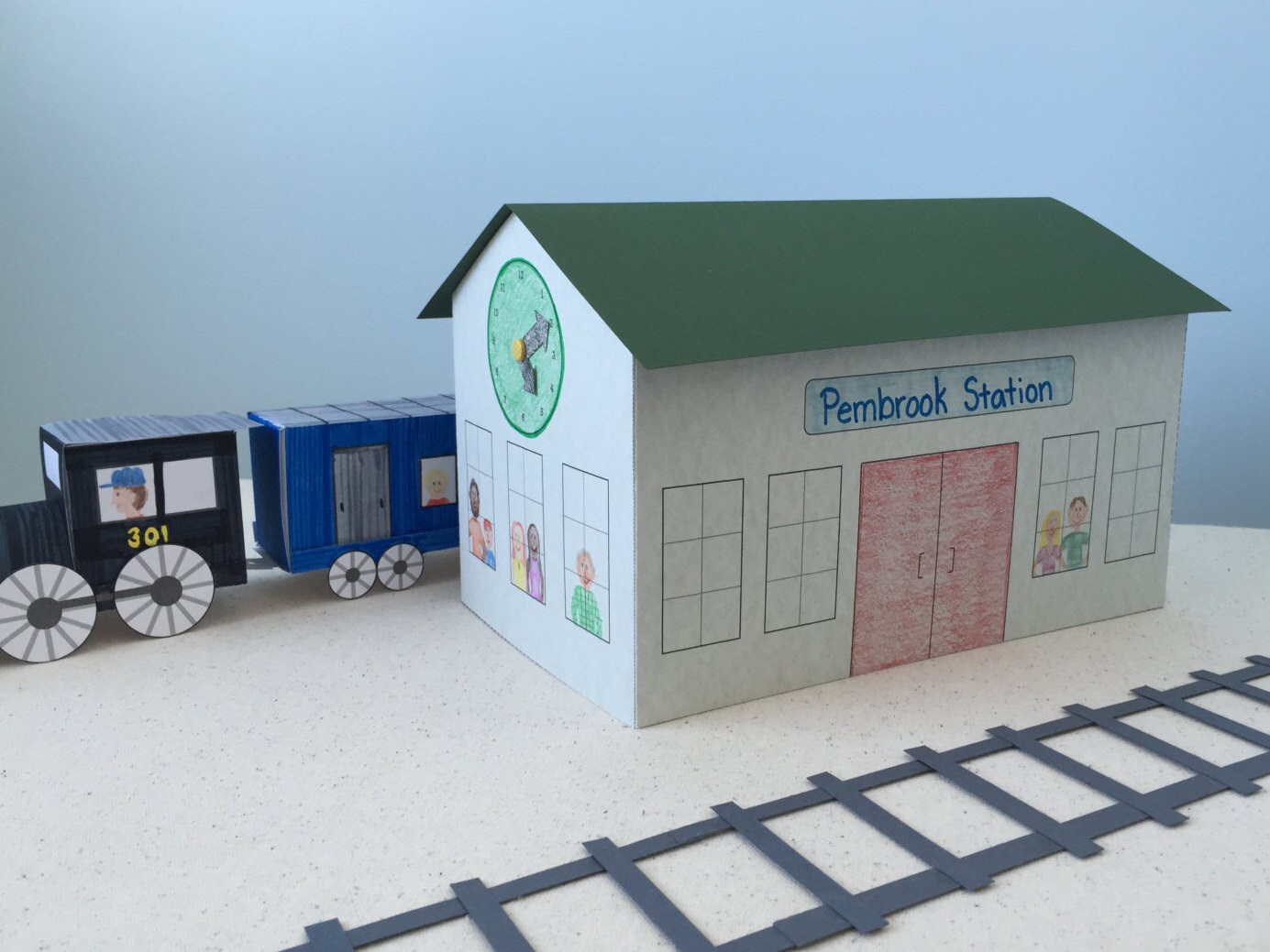 Train Station Printable Papercraft | Etsy UK