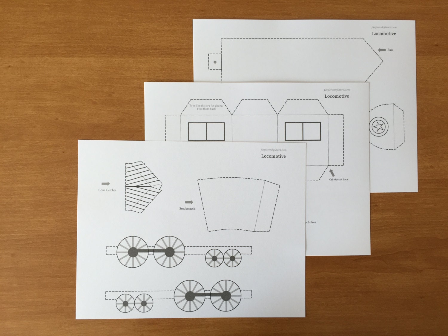 Papercraft Train Templates
