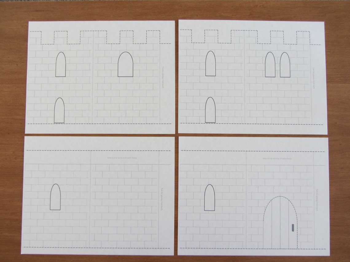 Keep & Pennants Printable Papercraft for Castle Part 2 - Etsy