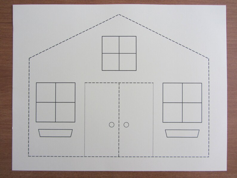 3D Paper House Craft For Kids Instant Download Template Etsy