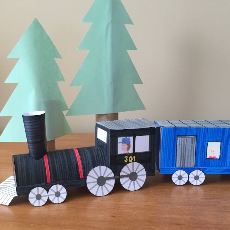 Train in Cardboard 3d - Etsy UK