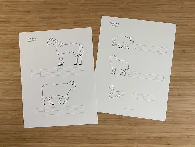 Barn & Animals Printable Papercraft - Etsy