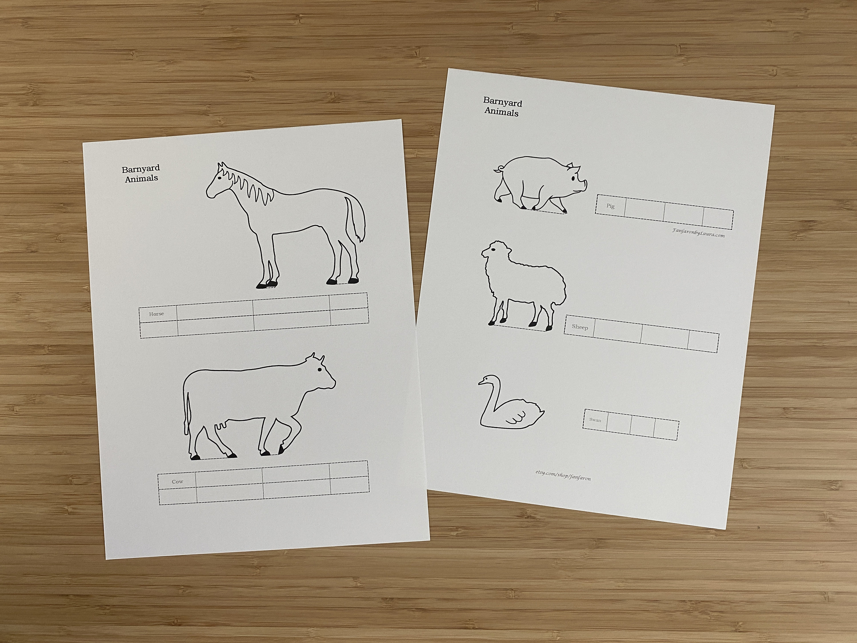 Barn & Animals Printable Papercraft - Etsy Canada