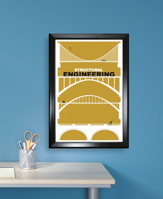 Structural Engineering11x17 minimalism poster print | Etsy