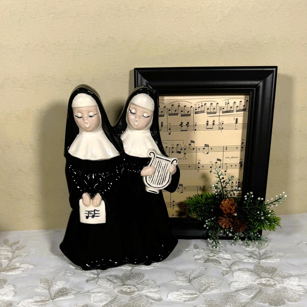 Vintage Ceramic Caroling Nuns Playing Musical Instruments - Christmas ...