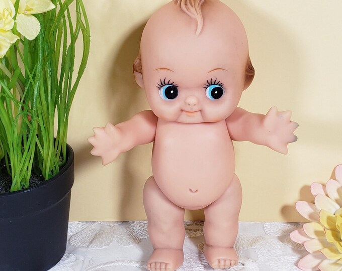 Vintage 8” Kewpie Doll Soft Rubber Vinyl Starfish Hands Made in Taiwan - Etsy