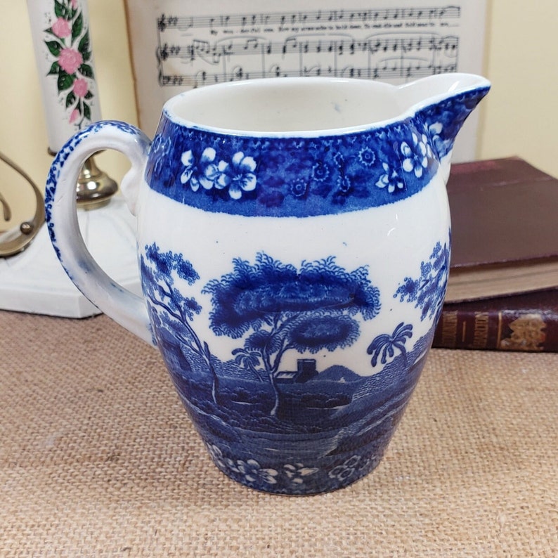 Vintage Flow Blue Copeland Spode's Tower Blue & White Transferware 5.5 ...