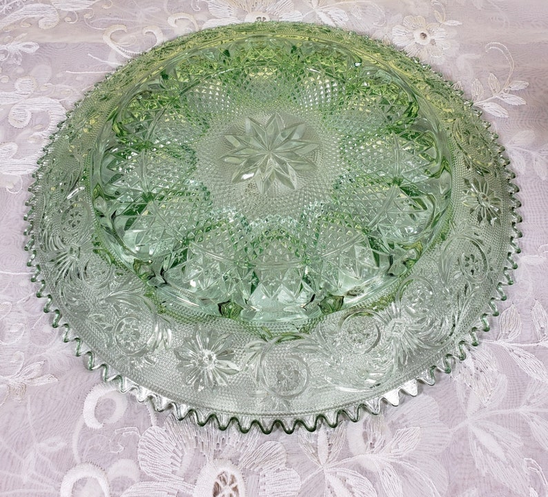 Vintage Tiara Indiana Glass Chantilly Deviled Egg Platter Green - Etsy Vintage Tiara Indiana Glass Chantilly Deviled Egg Platter Green - Etsy