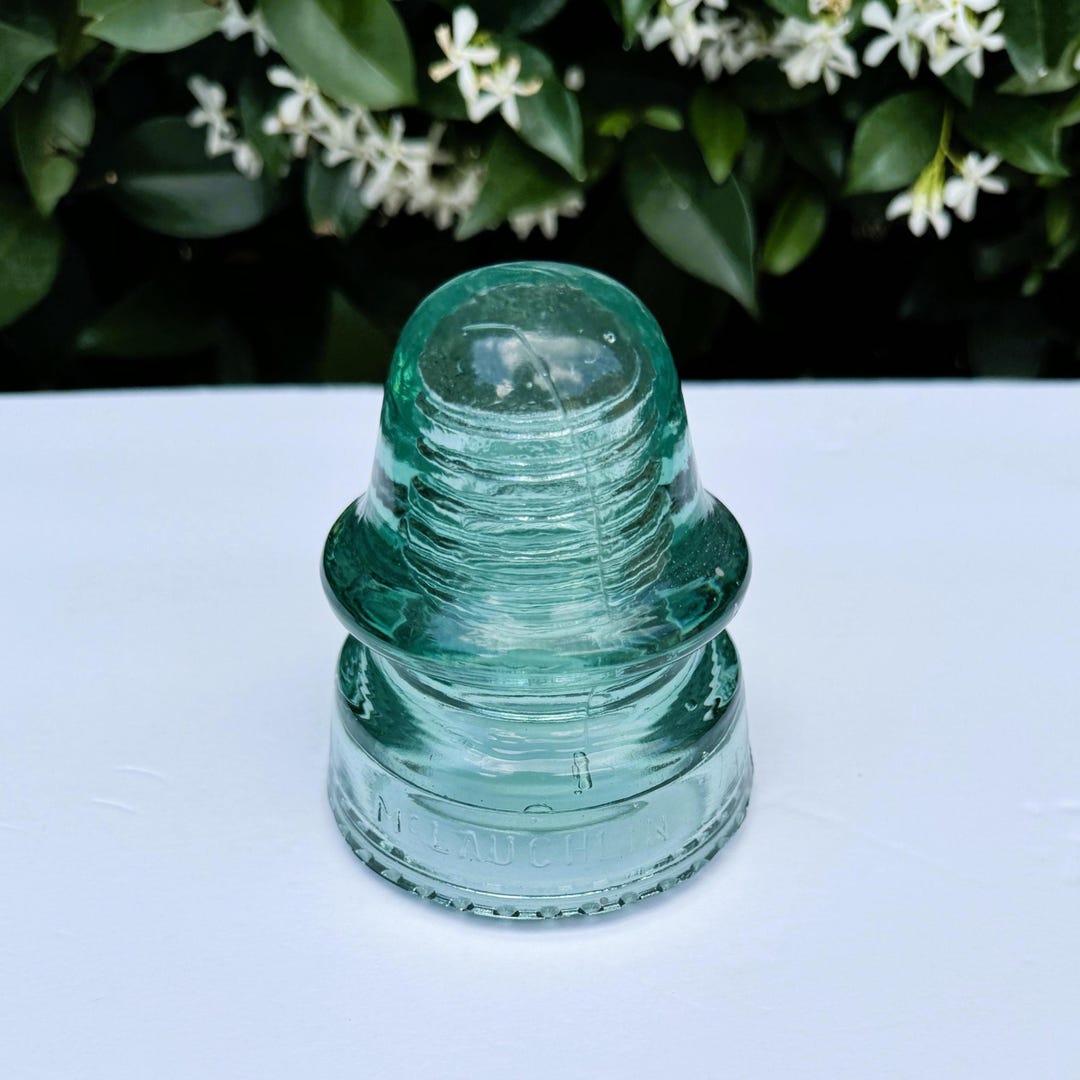 Vintage Light Blue Mclaughlin No. 19 Depression Glass Insulator Drip ...