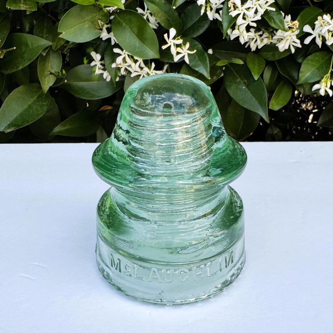 Vintage Apple Green Depression Glass Insulator – Mclaughlin No. 20 ...