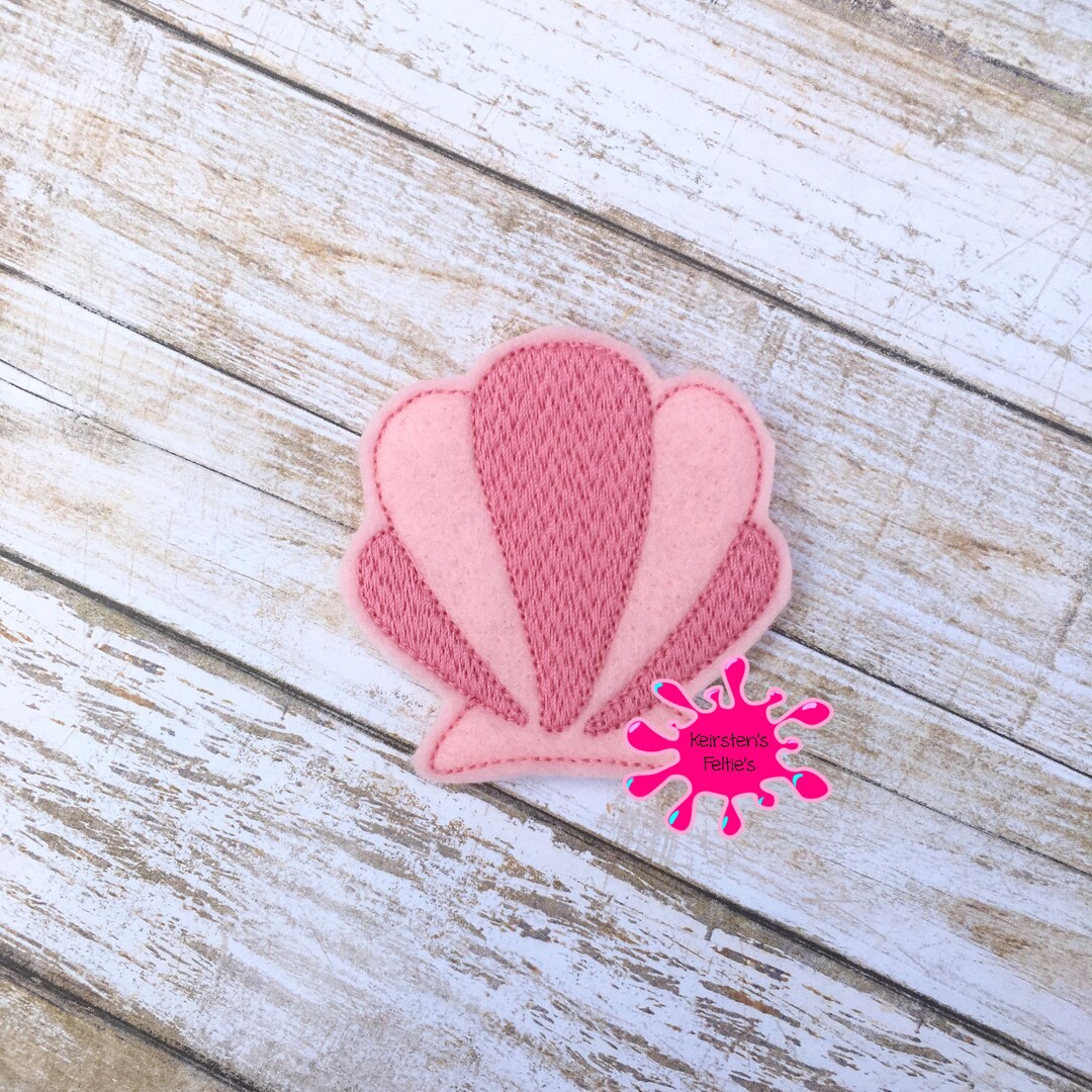 UNCUT Sea Shell Embroidered Felt Embellishment Felties set - Etsy