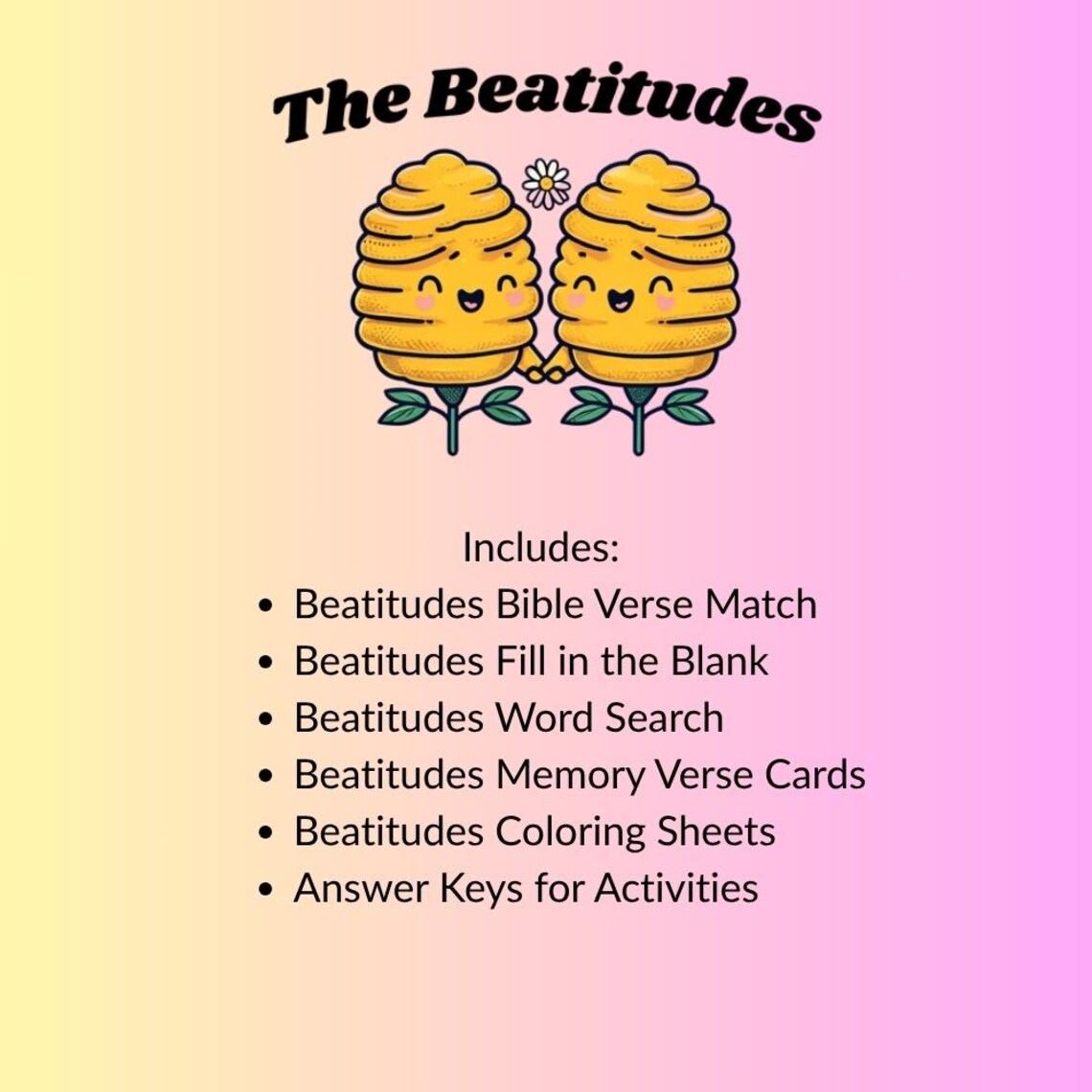 Beatitudes Activities and Coloring Sheets Bundle | Faith-based ...