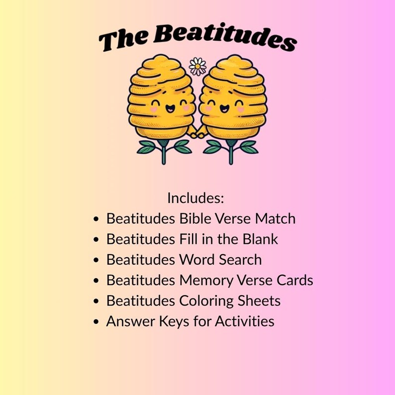 Beatitudes Activities and Coloring Sheets Bundle | Faith-based ...