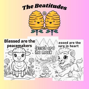 Beatitudes Activities and Coloring Sheets Bundle | Faith-based ...